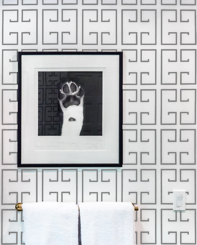 Grey Greek Key Wallpaper – Jill Sorensen Lifestyle